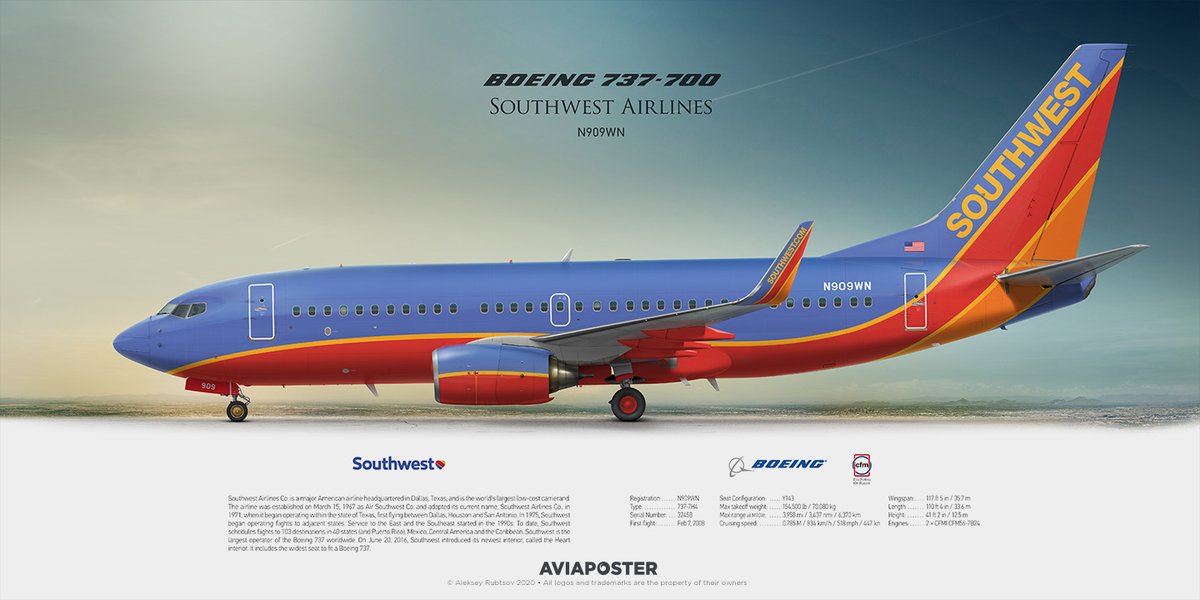 South West Boeing 737 700