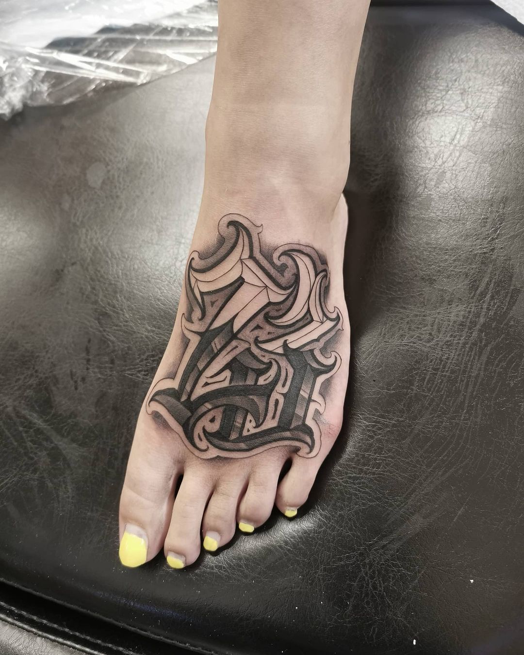 Foot Script Tattoos
