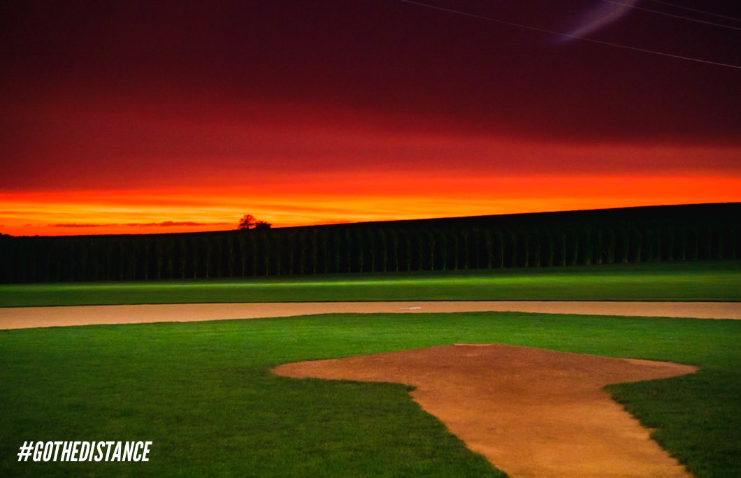 Baseball Field At Sunset