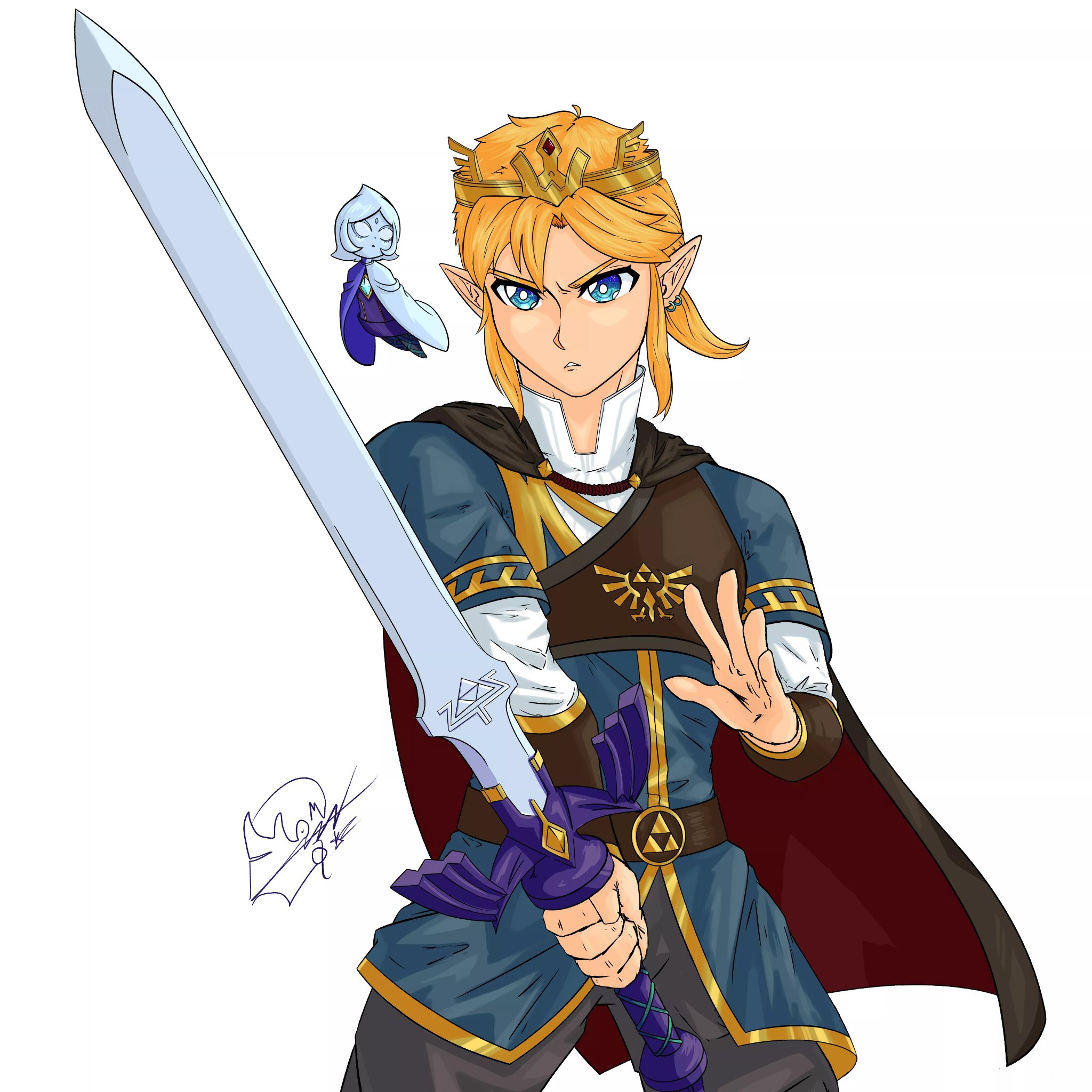 Zelda And Link In Love Drawing