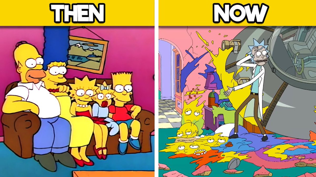 Simpsons Then And Now