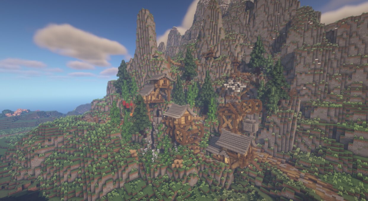 Minecraft Mountain Town Epic Mountain Village Minecraft Map