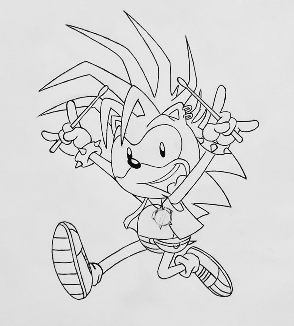 Manic The Hedgehog Coloring Pages