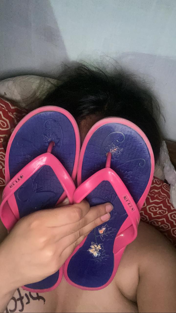 Indian Feet Models on Twitter: "Please sniff & lick your chappal👡 like you did before Goddess ...
