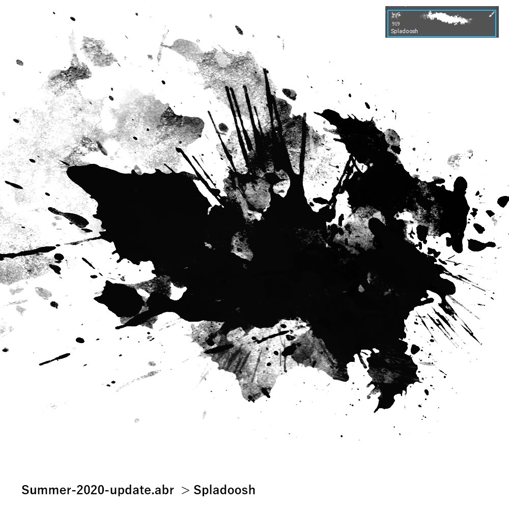 「自分用メモ:Photoshop Brush - Adobe公式 ①Spladoosh 気持ちいい ②Cardboard 」髙橋美貴💀miki ...