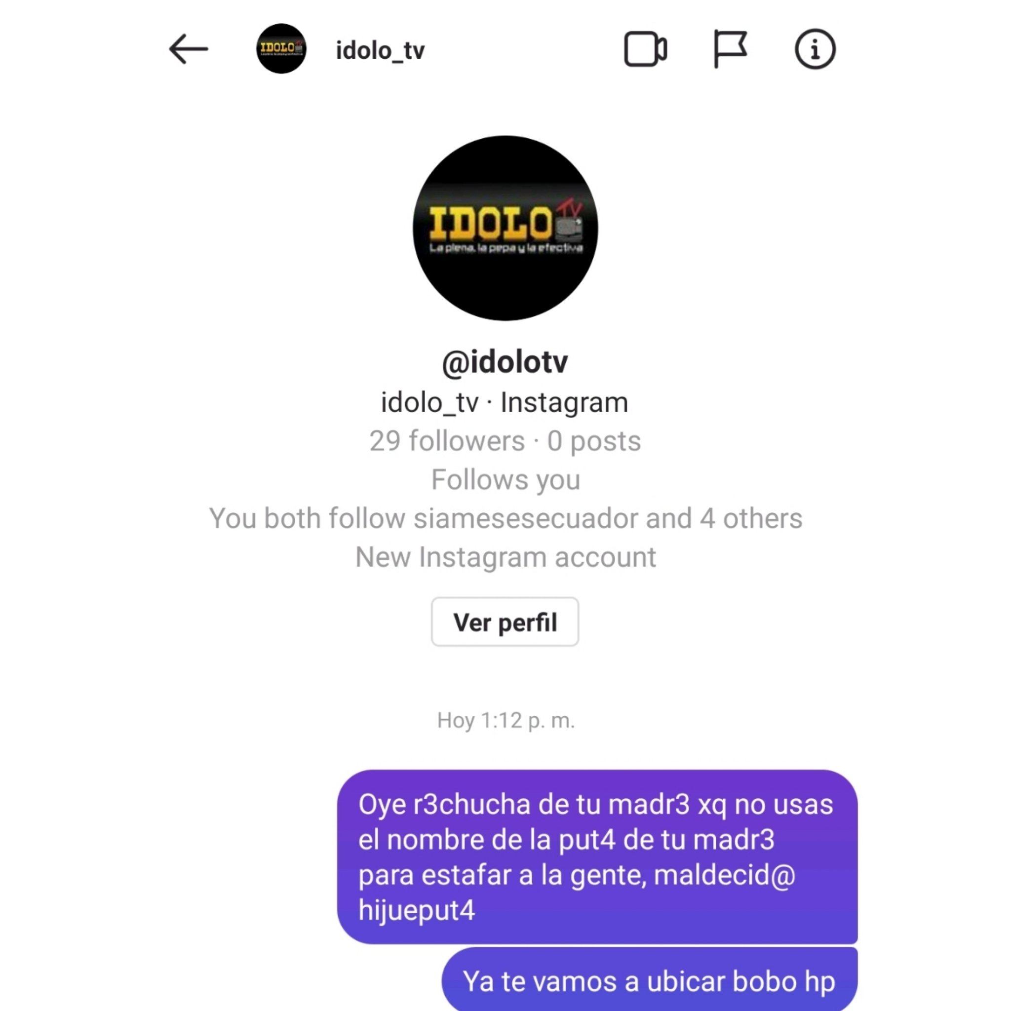 Idolo Tv On Twitter Comparte‼️ 🗣cuidado No Sigan Esta Cuenta Que Se