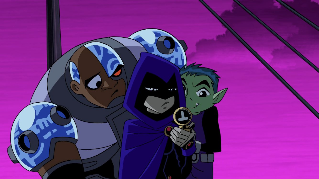 Raven And Beast Boy Hug