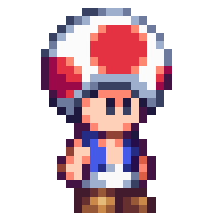 Mario Sprites 8 Bit Toad
