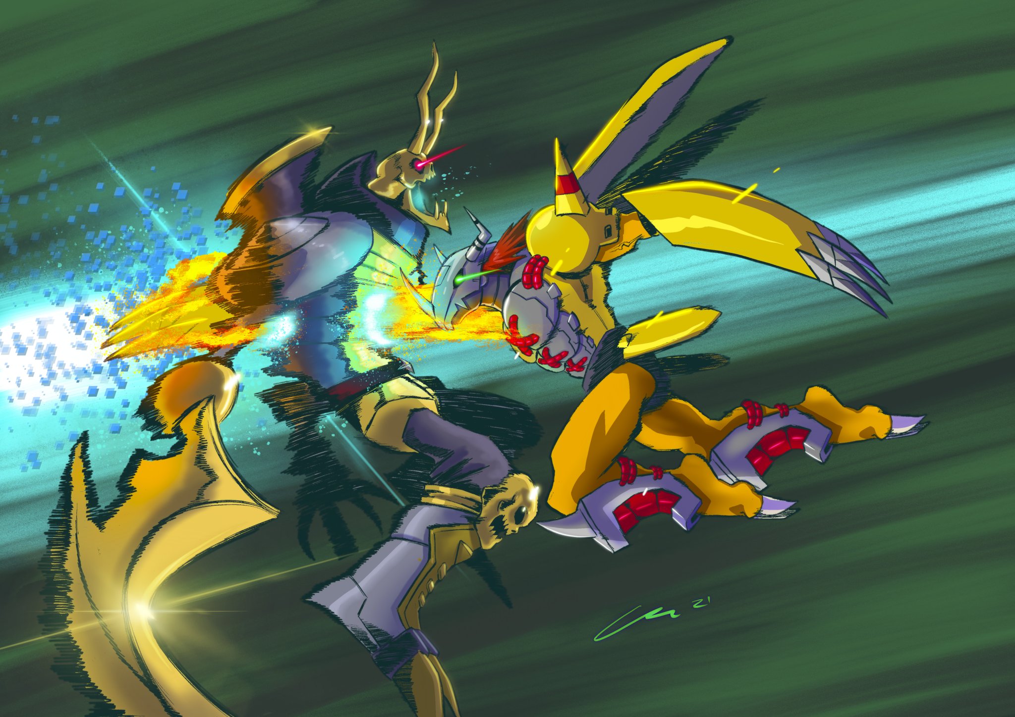 Wargrowlmon Vs Metalgreymon