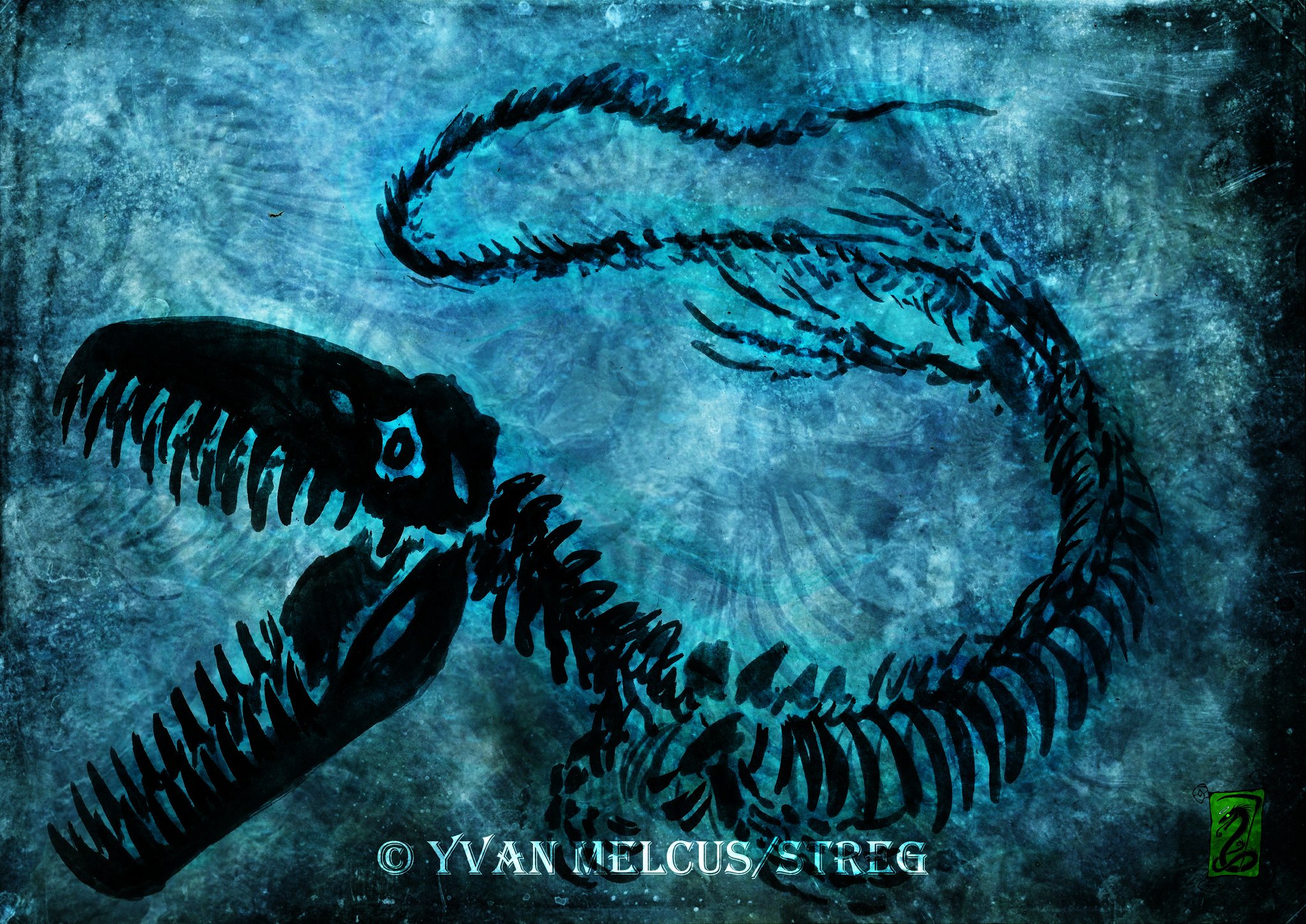 Dakosaurus Skeleton Free Vector | A Dinosaur Dakosaurus On White