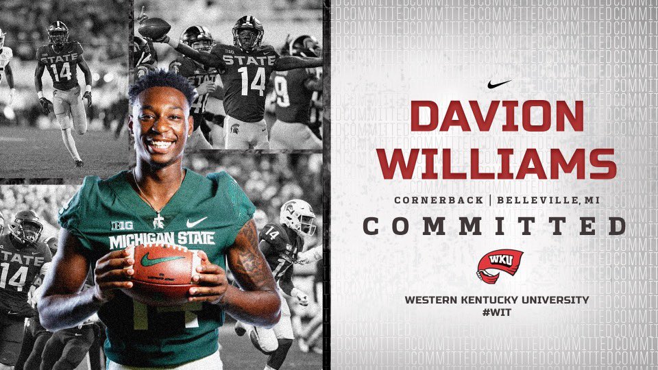 Michigan State DB Davion Williams transfers to WKU : r/CFB
