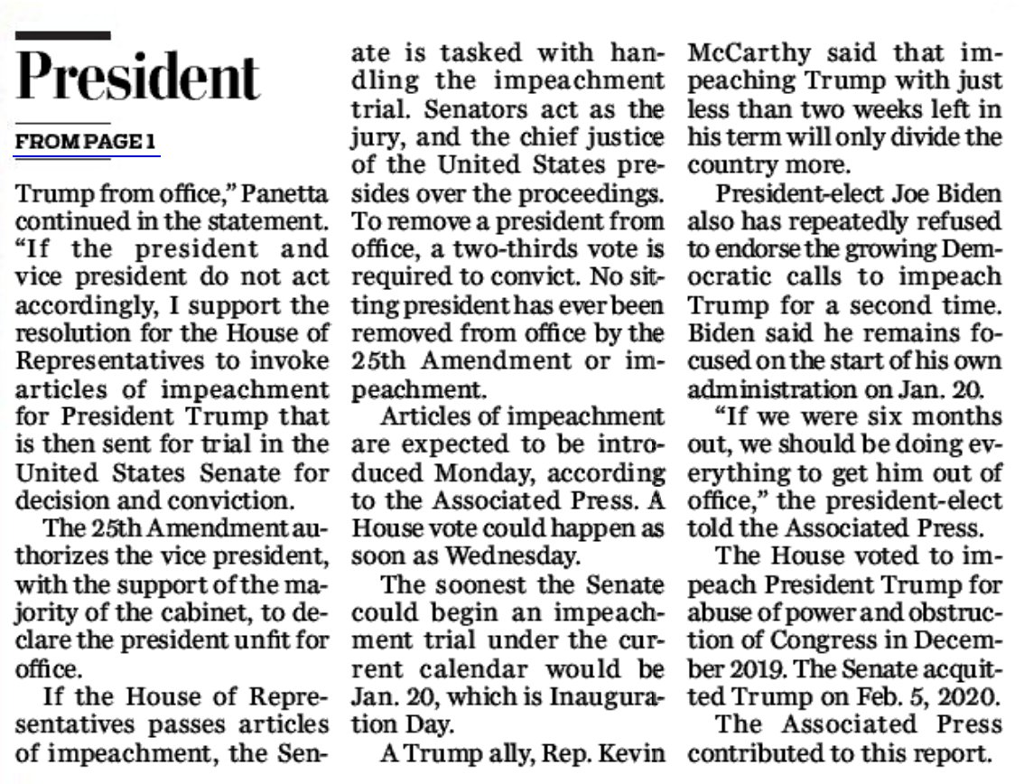 25th Amendment Examples