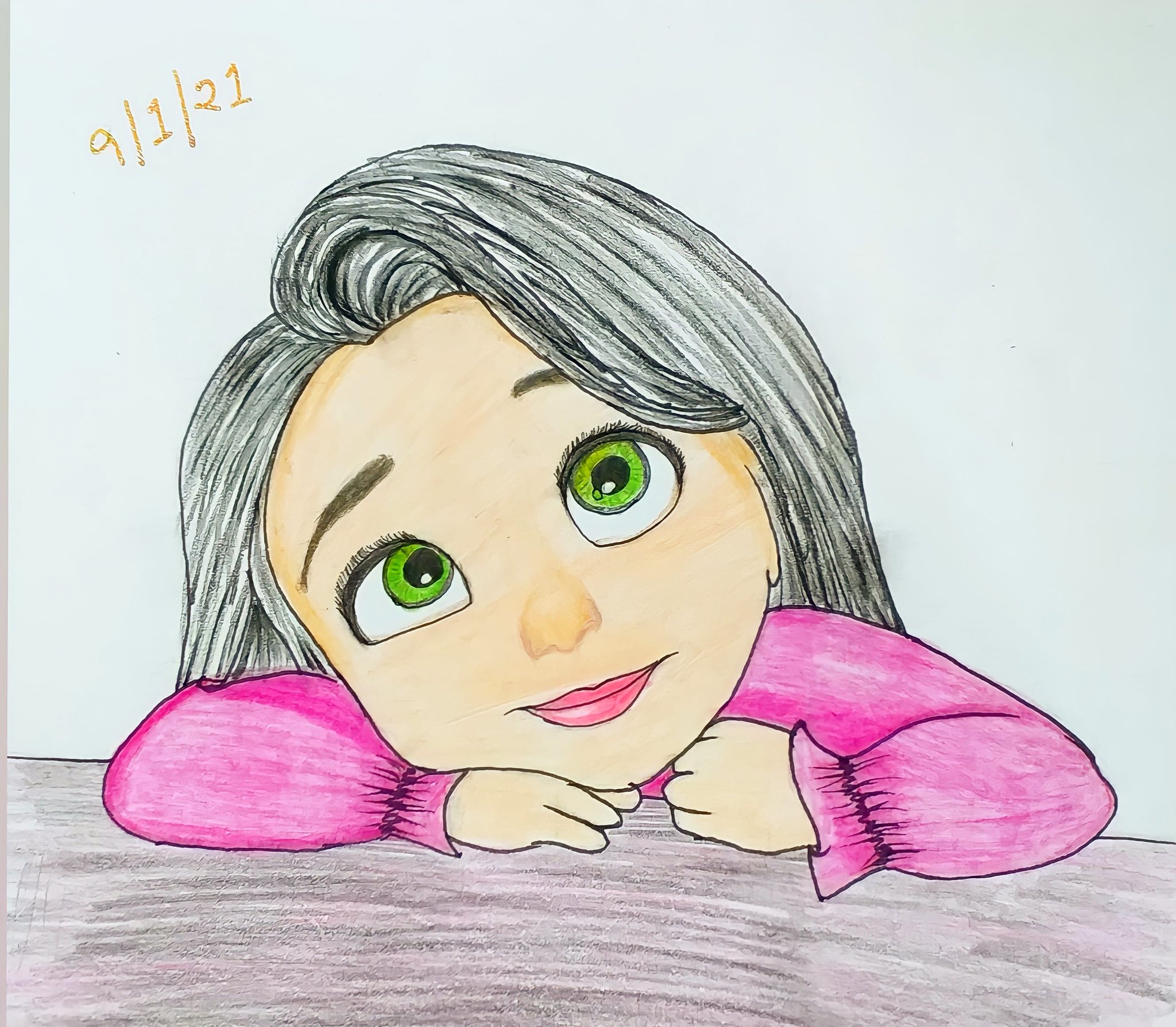 Baby Rapunzel Drawing Rapunzel Drawing Etsy