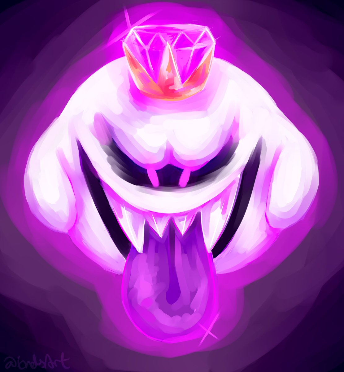 「quick king boo painting! #mario #luigis」|end 💥 eyestrain ⚠️のイラスト