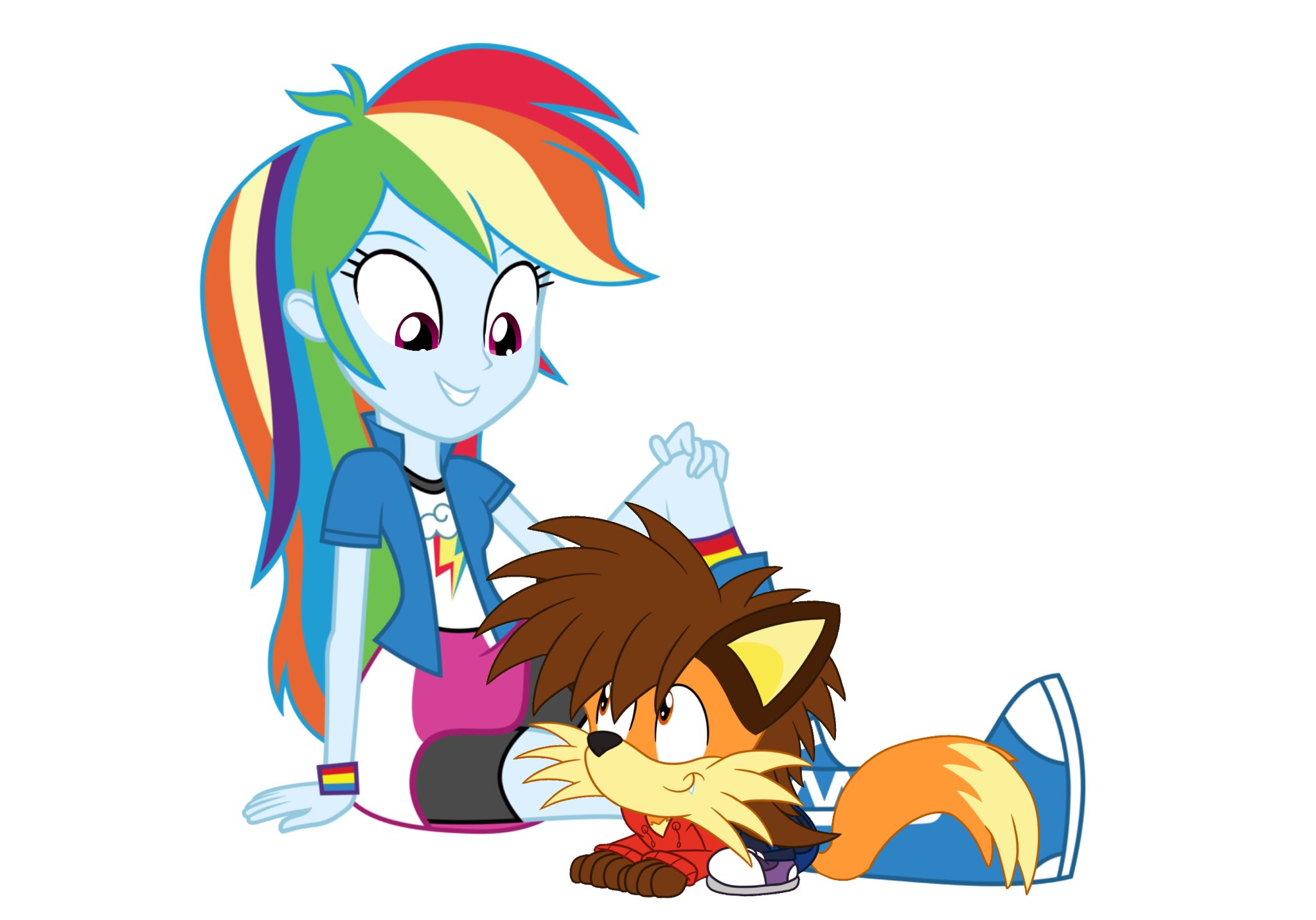 Rainbow Dash And Sonic Human