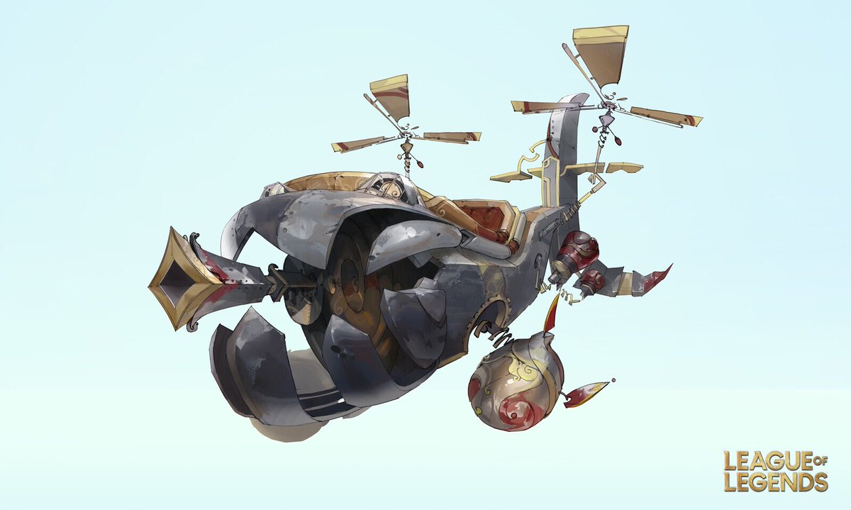 「Corki's ROFL Copter Concept Art for Tale」|Spideraxeのイラスト