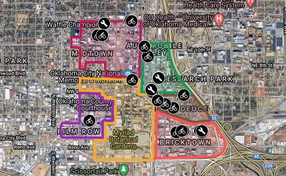 Map Of Downtown Oklahoma City