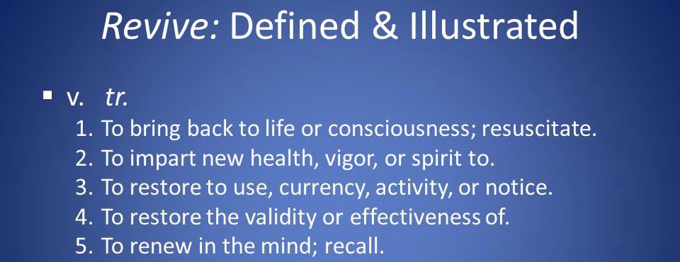Revive Meaning Let's Get Biblical Sunday | We Are 12 Days Away From