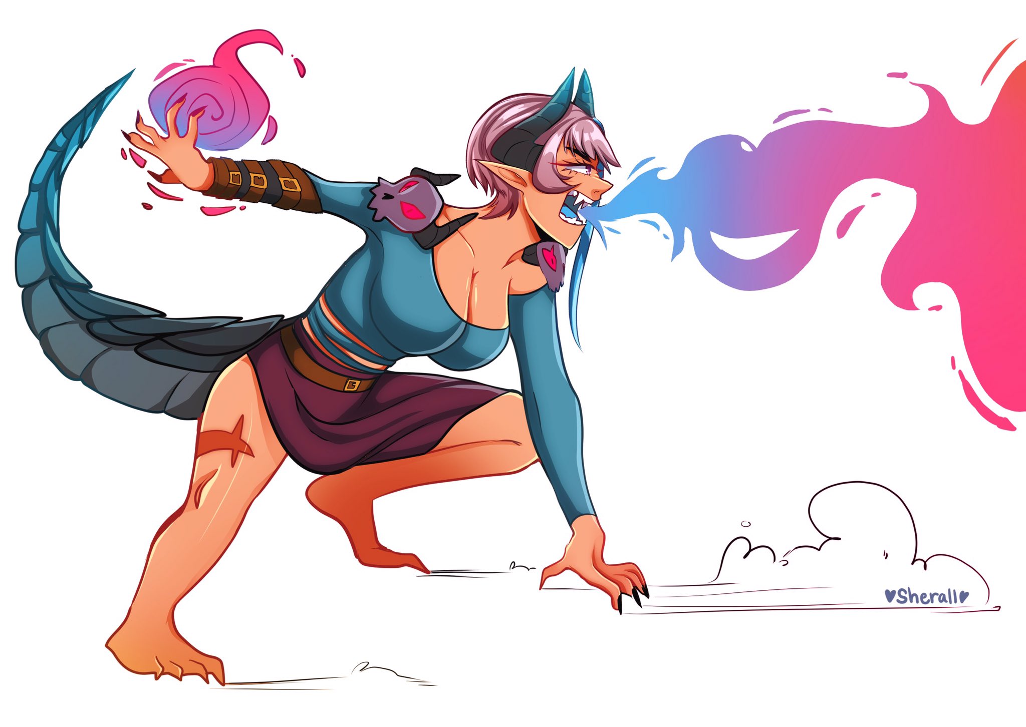 Half Dragon Half Girl