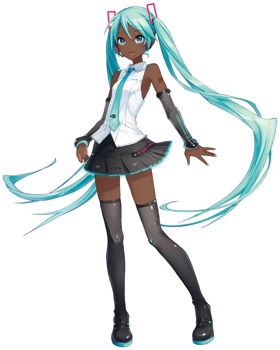 「Hatsune Miku is dark-skinned! 」|Your fave is Dark-skinnedのイラスト
