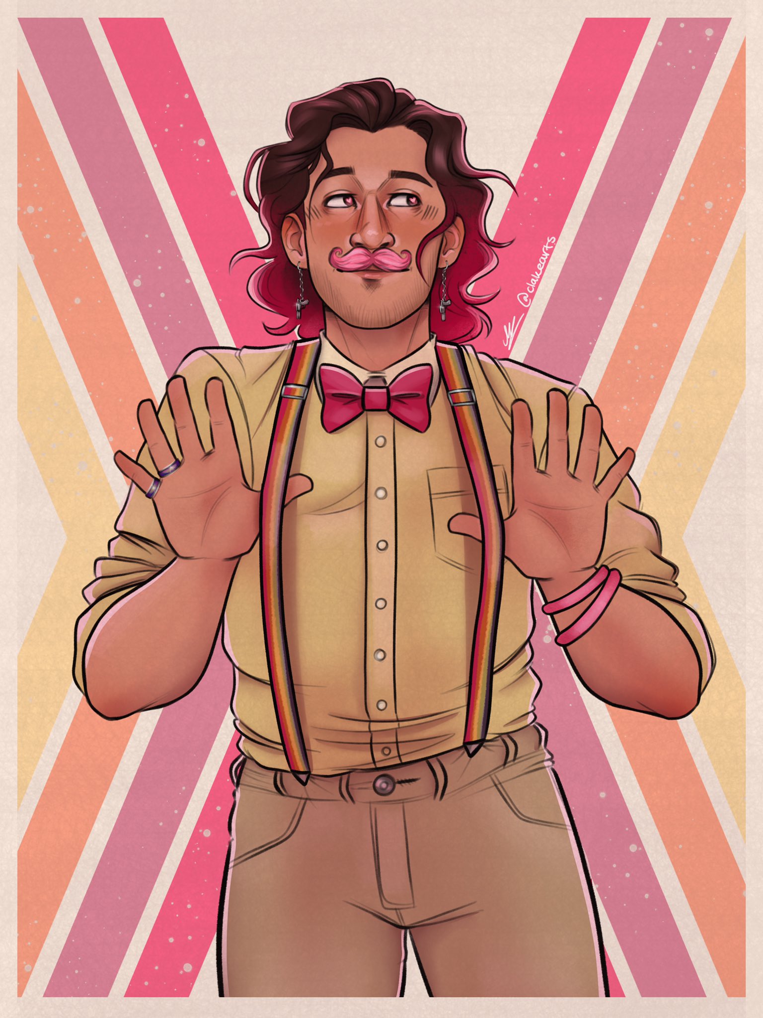 Warfstache Wallpaper