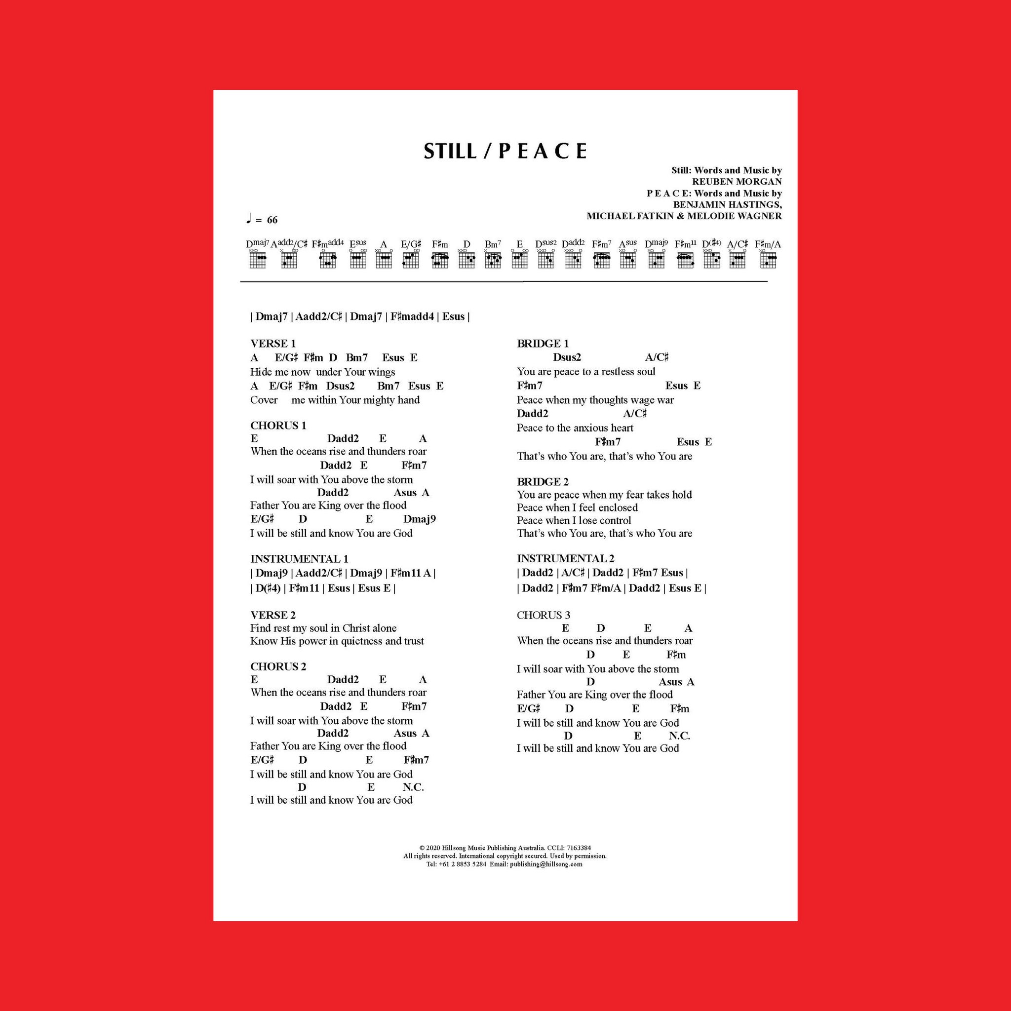 Still Hillsong Guitar Chords Vi La Luz (See The Light) Hillsong