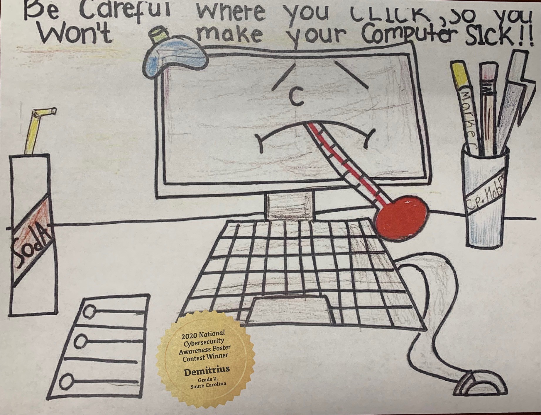 Cyber Security Awareness Drawings