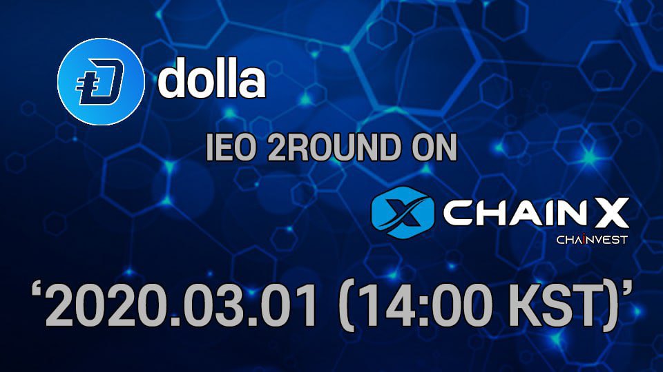 ChainX on Twitter: "🔥 dolla (DLA) IEO 2Round🔥 ️Sale session : Mar 1 - Mar 31 ️Price : 1 ETH ...