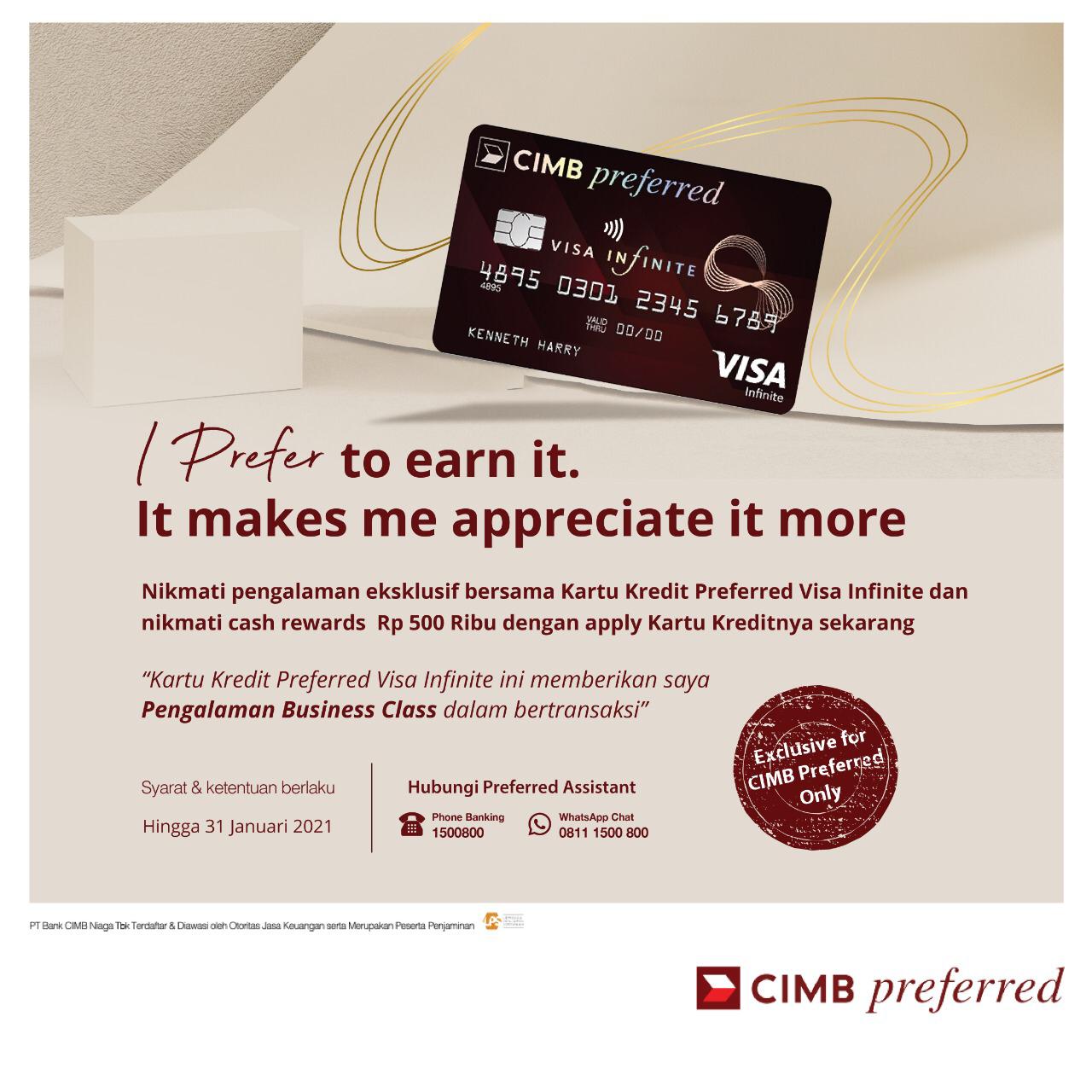 CIMB Niaga on Twitter: "Nikmati pengalaman eksklusif bersama Kartu Kredit Preferred Visa ...