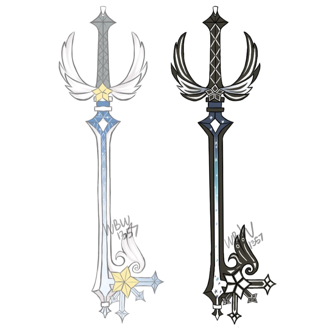 Oathkeeper Keyblade Drawing