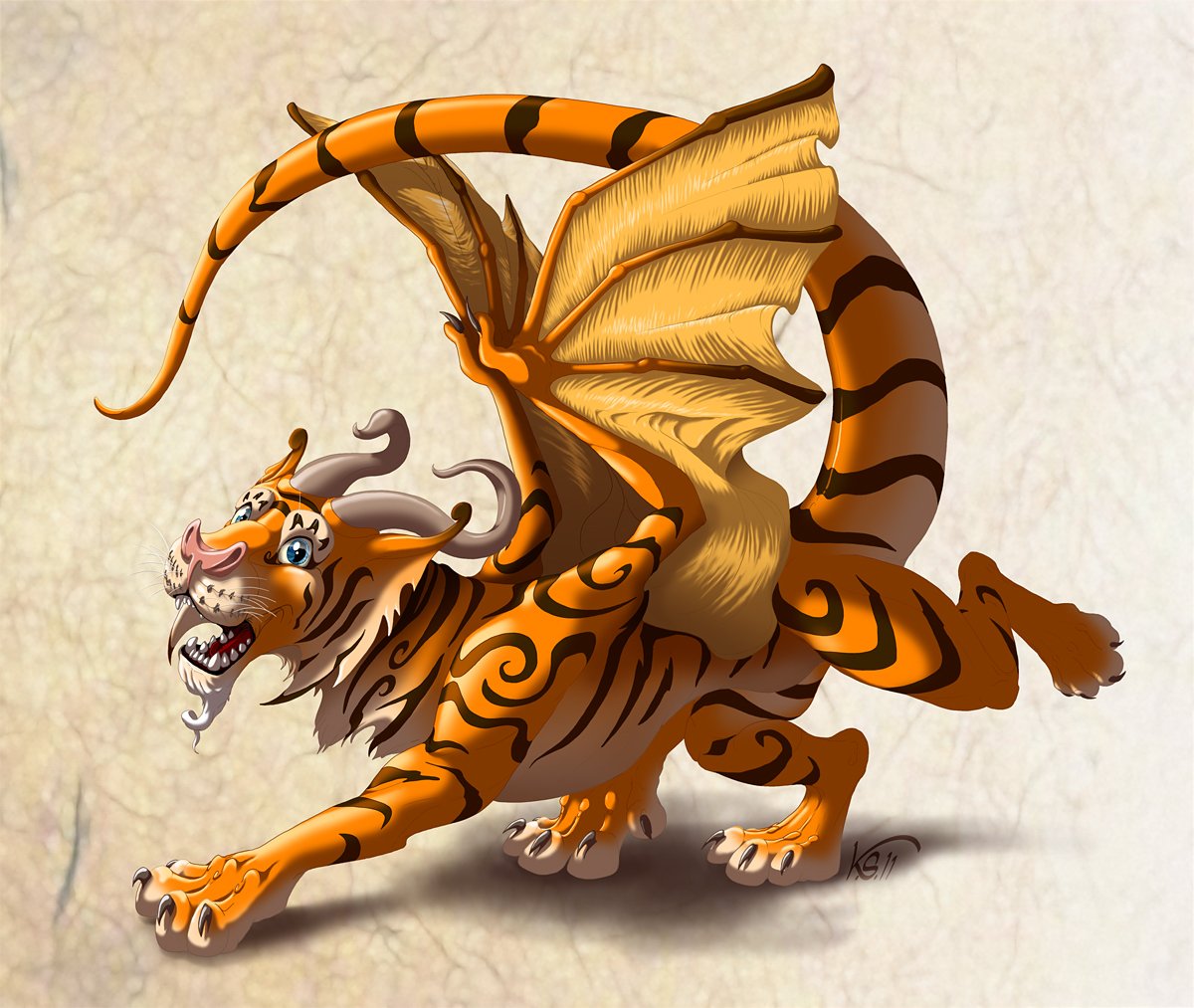 Tiger Vs Dragon Drawings