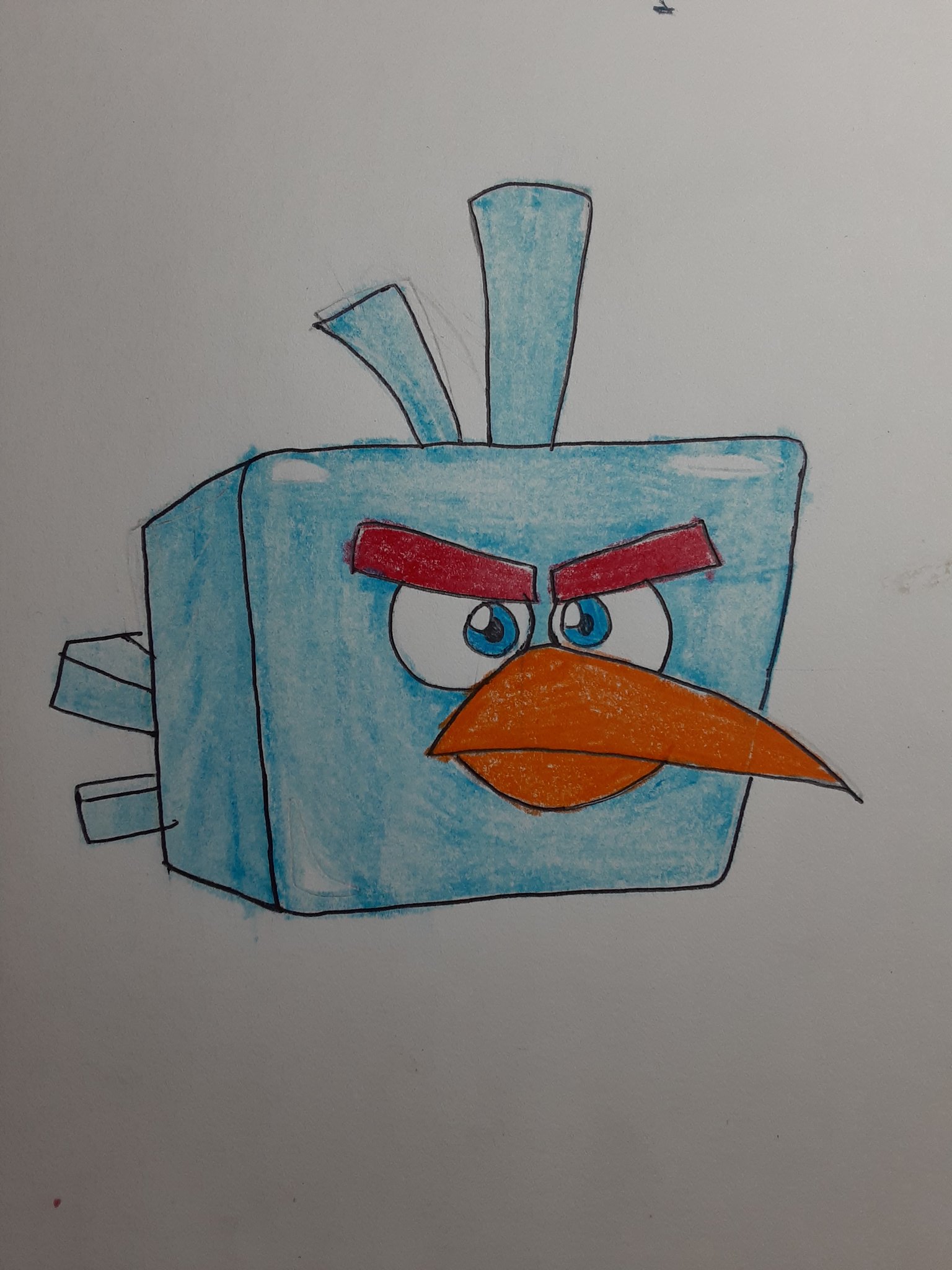 How To Draw Angry Birds Space Ice Bird