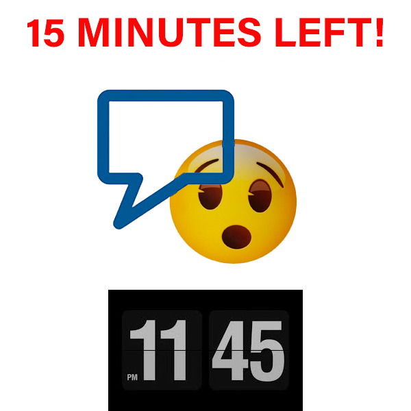 15 Minutes Left