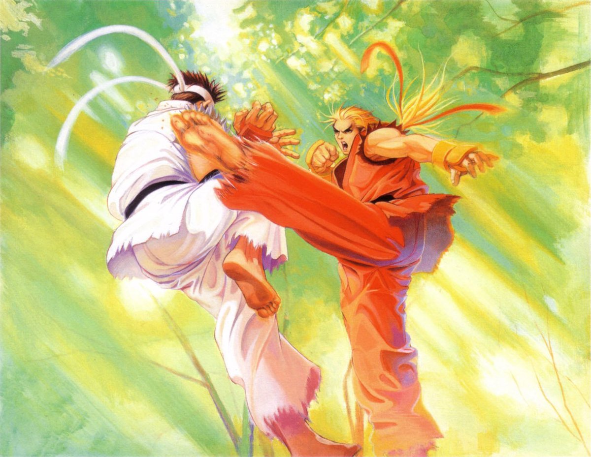 VGDensetsu on Twitter: "I read in the book Undisputed Street Fighter that Capcom illustrator ...