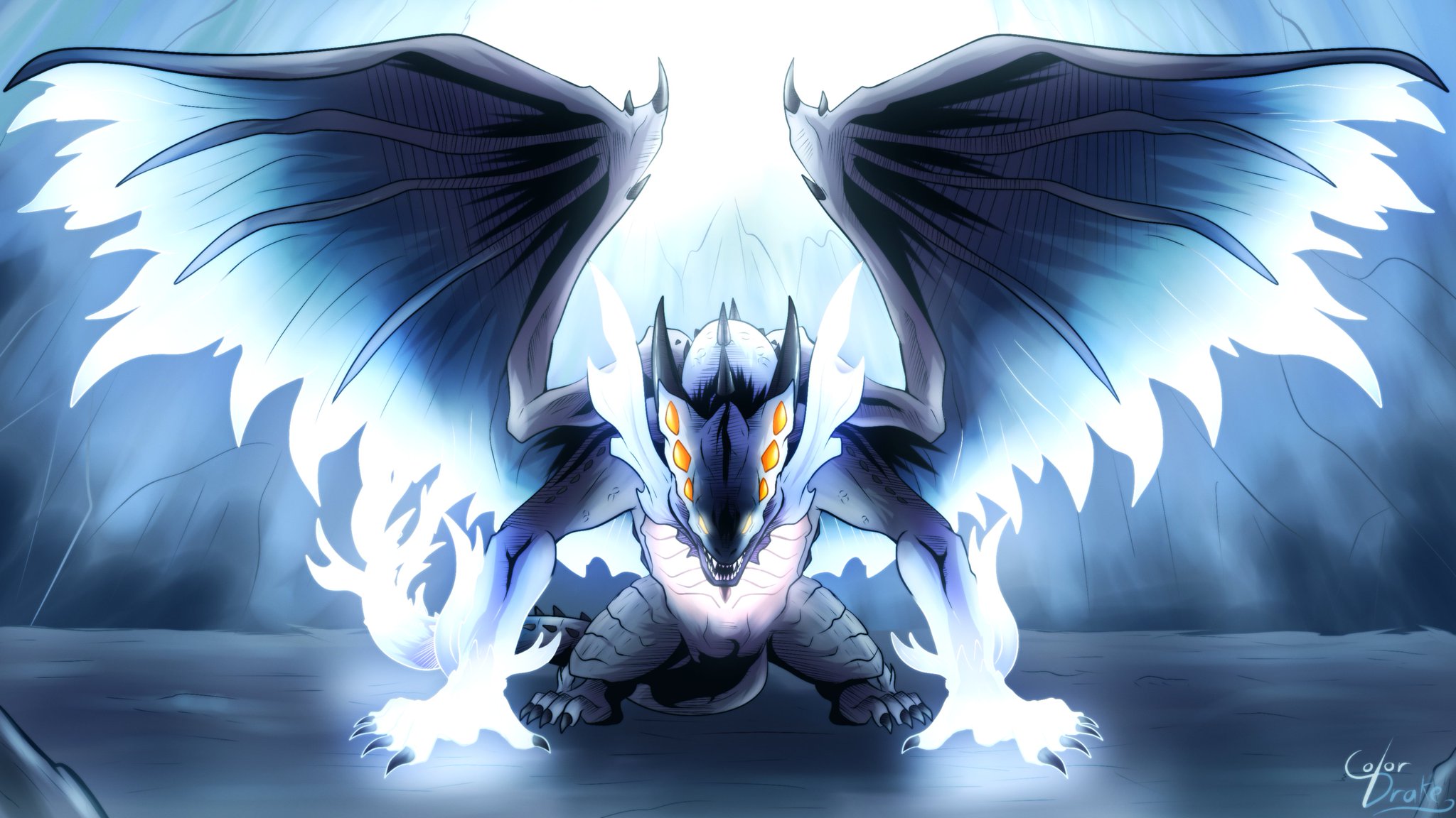 Light And Darkness Dragon Wallpaper