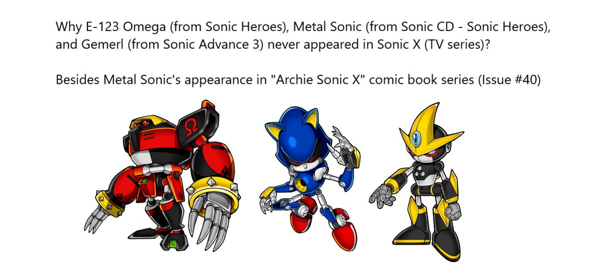 Omega Sonic Heroes