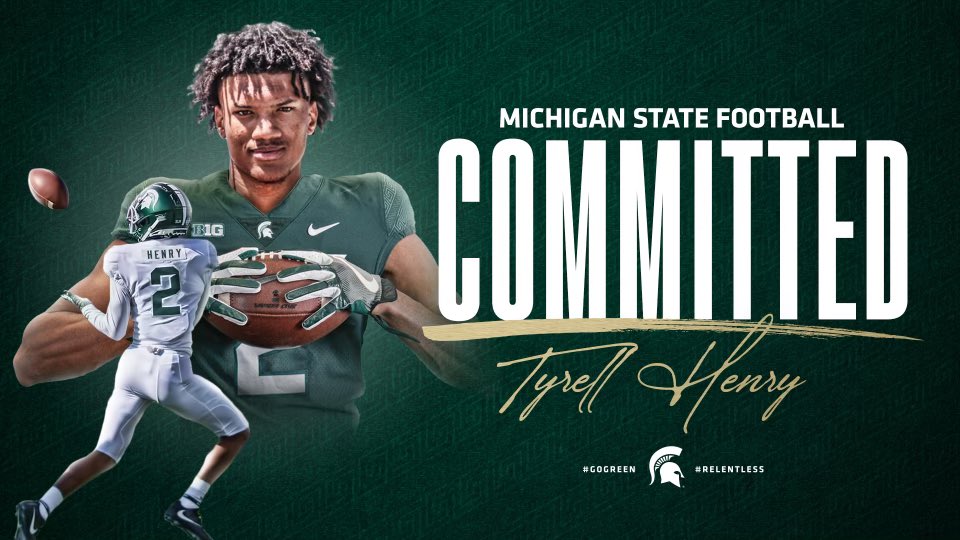 2022 3* ATH Tyrell Henry commits to Michigan State : r/CFB