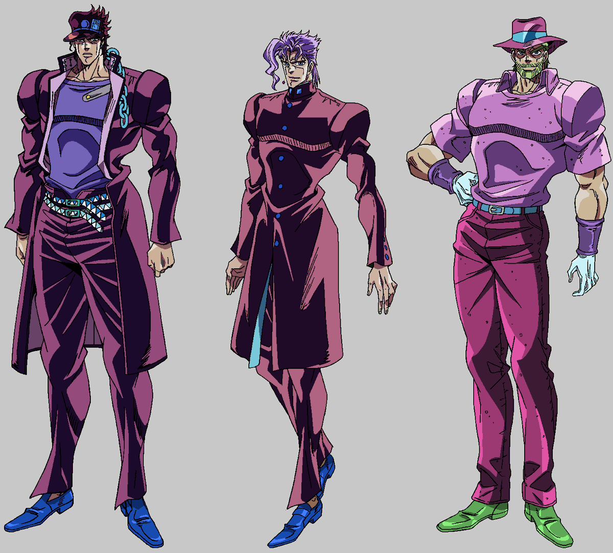 「Joestar Group color shift palettes from 」|JoJo's Bizarre Visual Design ...