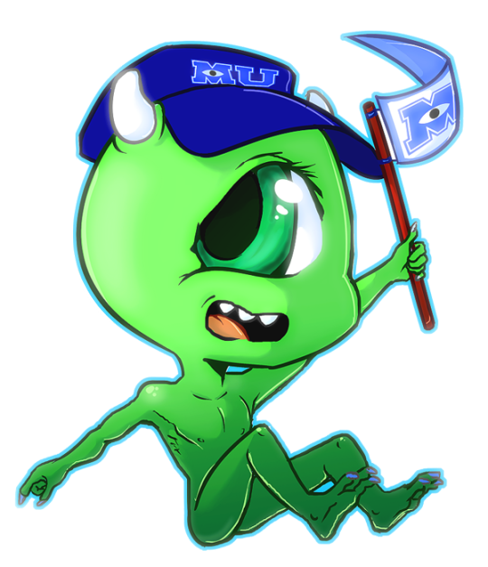 「While we on this Enjoy my old cursed Mike Wizowski art