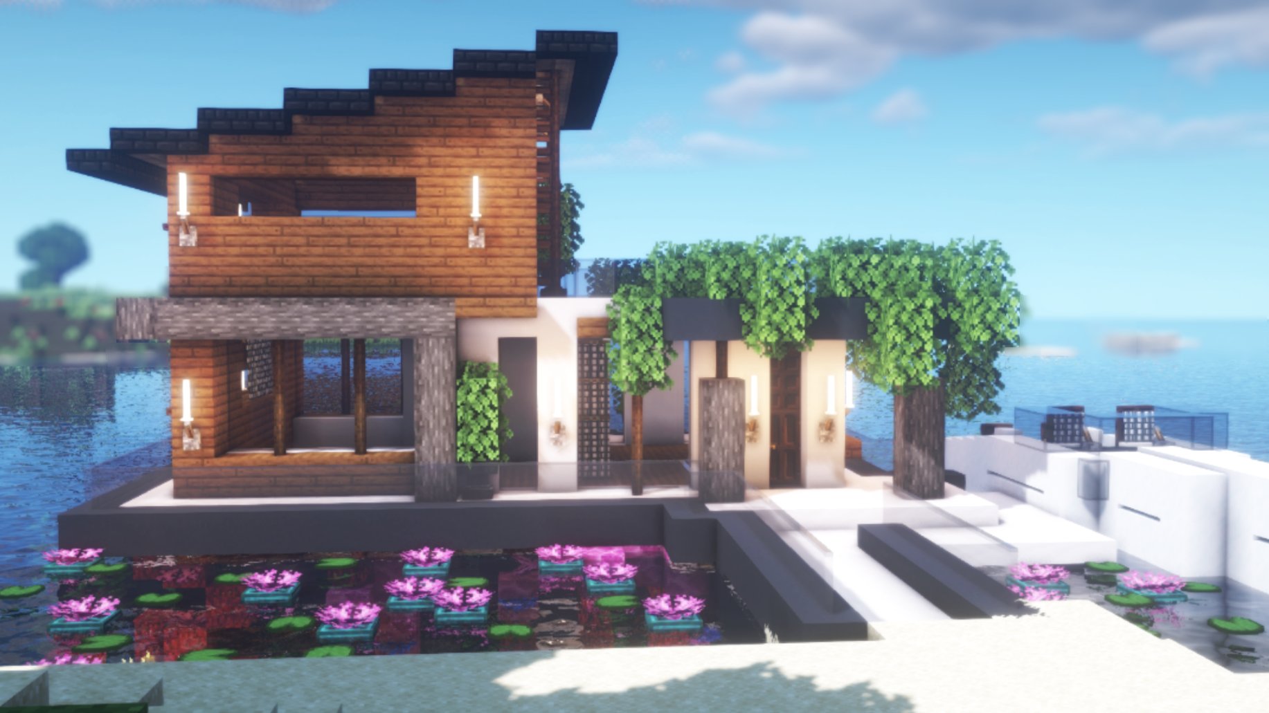 Minecraft Small Lake Cottage Lake House Minecraft Map