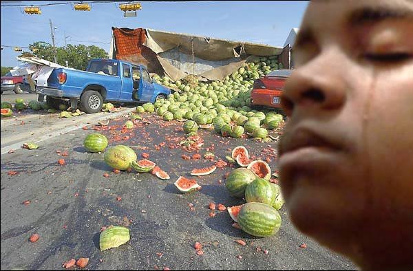 Black Kid Crying Watermelon