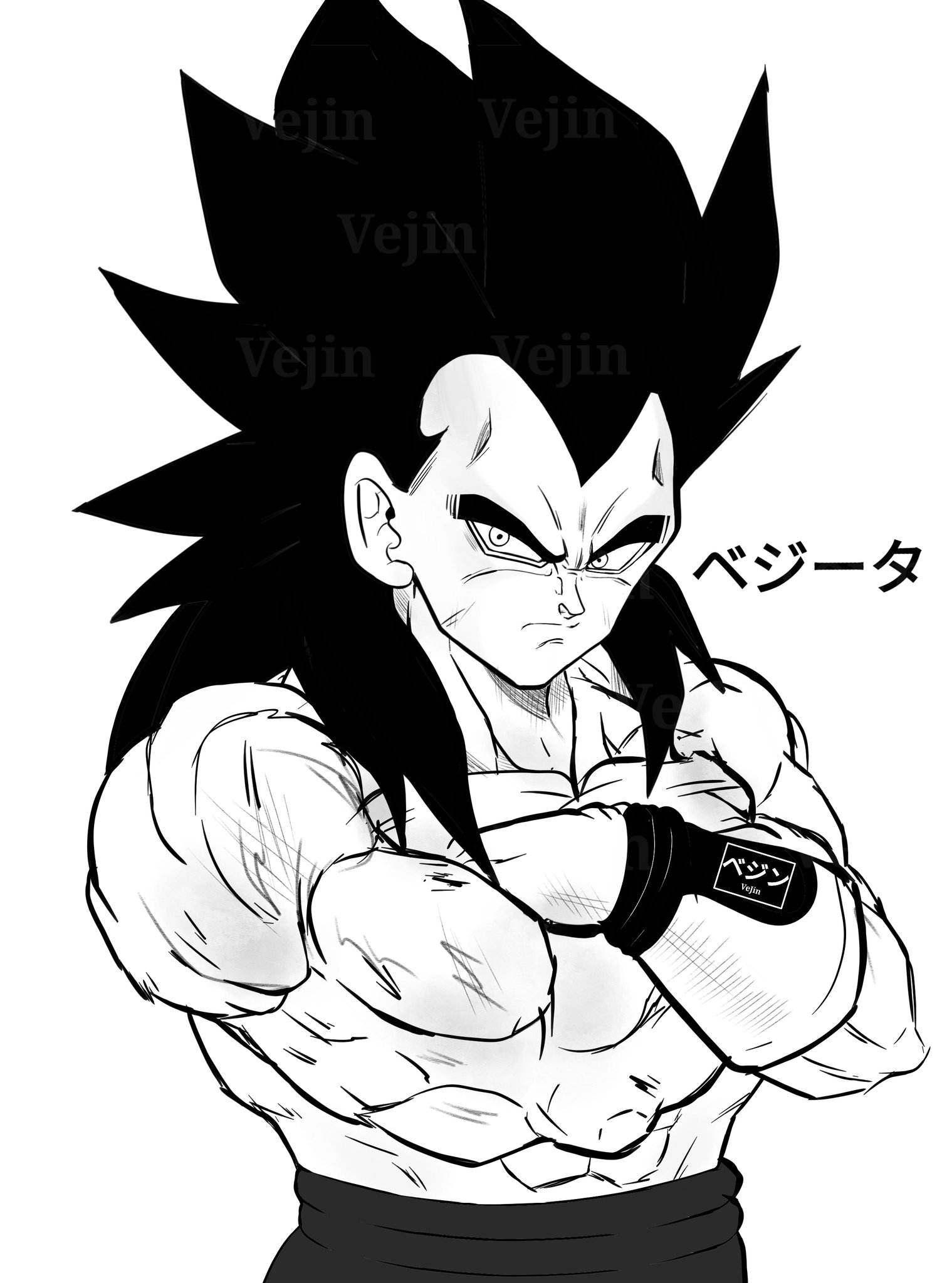 Dragon Ball Z Vegeta Ssj4 Drawing