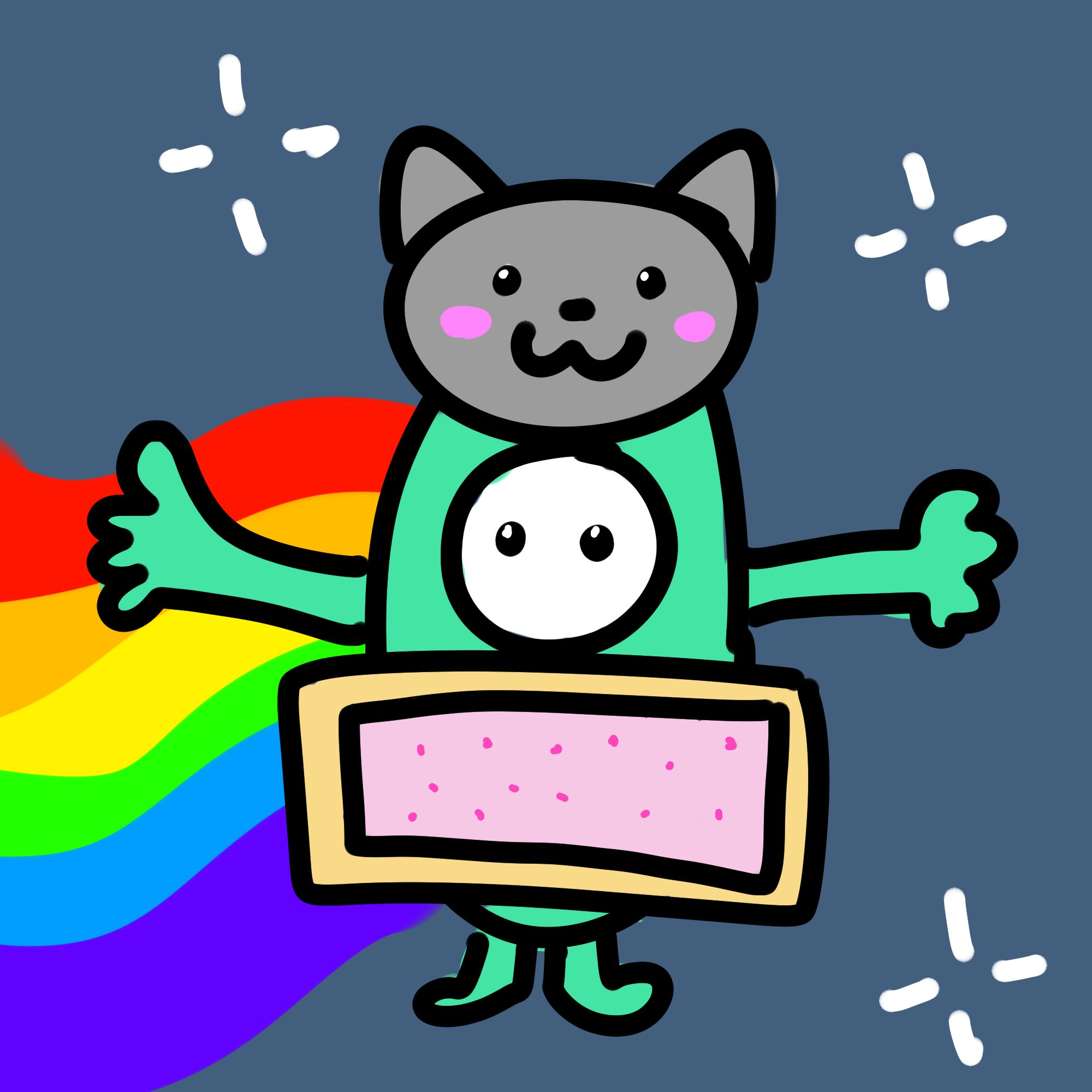 How To Draw Nyan Cat Step By Step