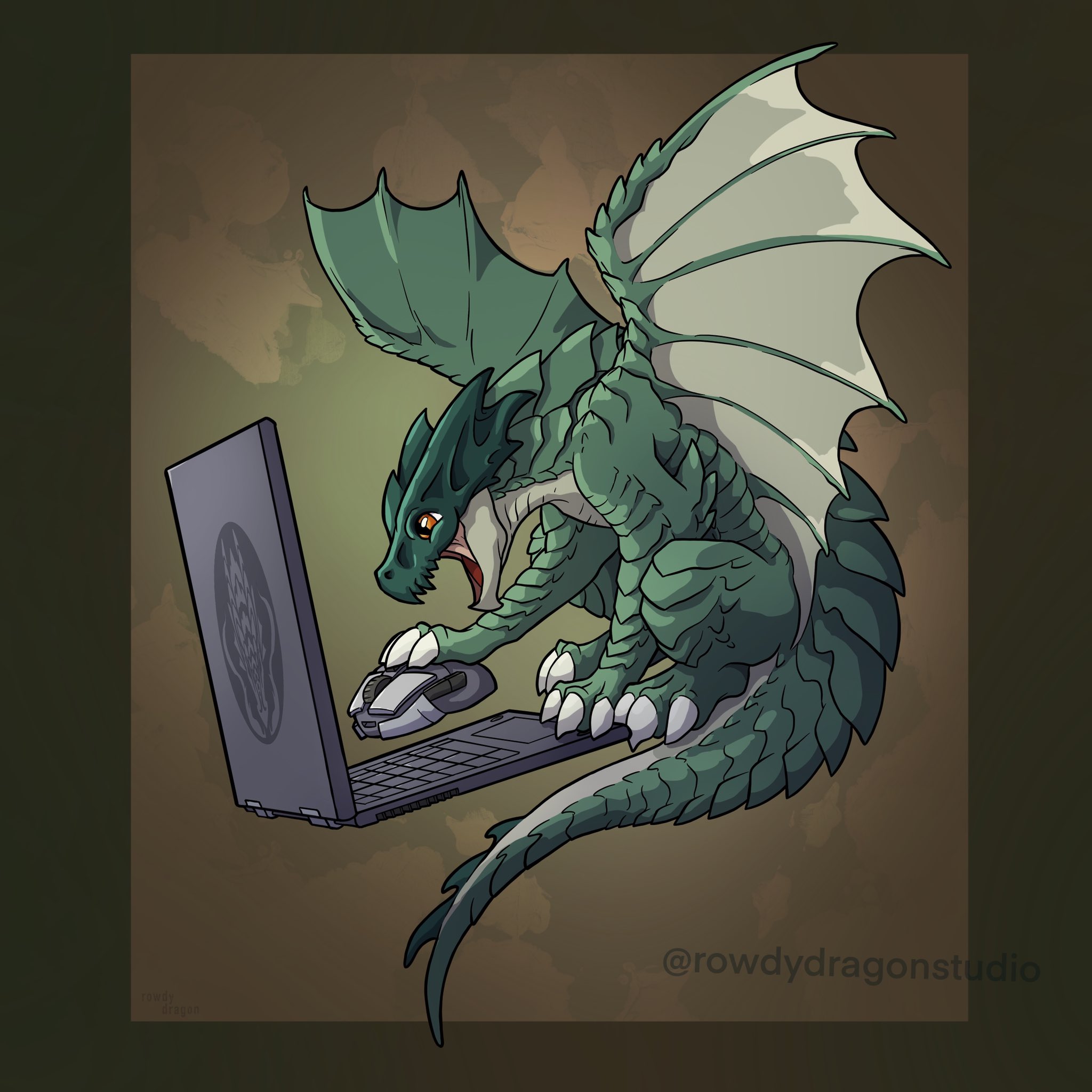 Computer Drawn Dragon