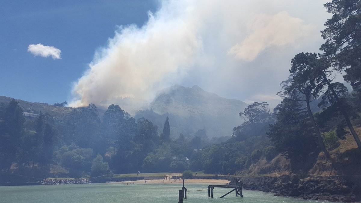 What appears to be a large scrub fire has broken out in the Port Hills ...