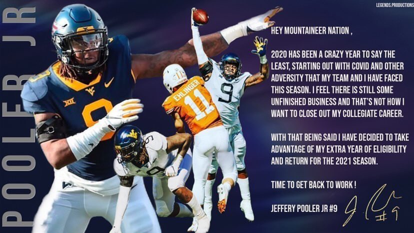 WVU DE Jeffery Pooler Jr returning for 2021 season : r/CFB