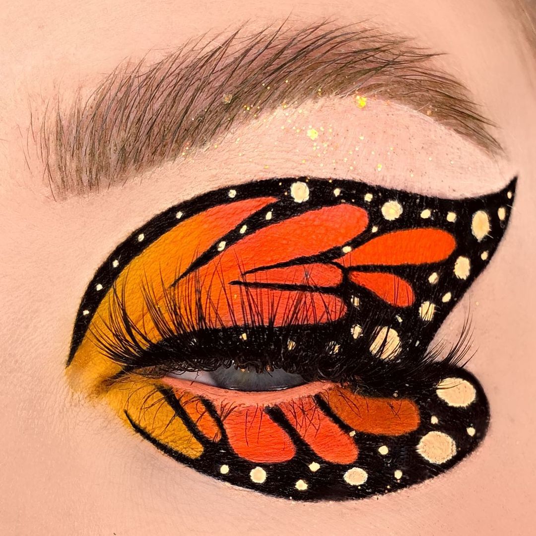 Monarch Butterfly Eye Makeup