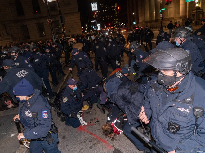 At least two people were hospitalized and 29 protesters were arrested ...