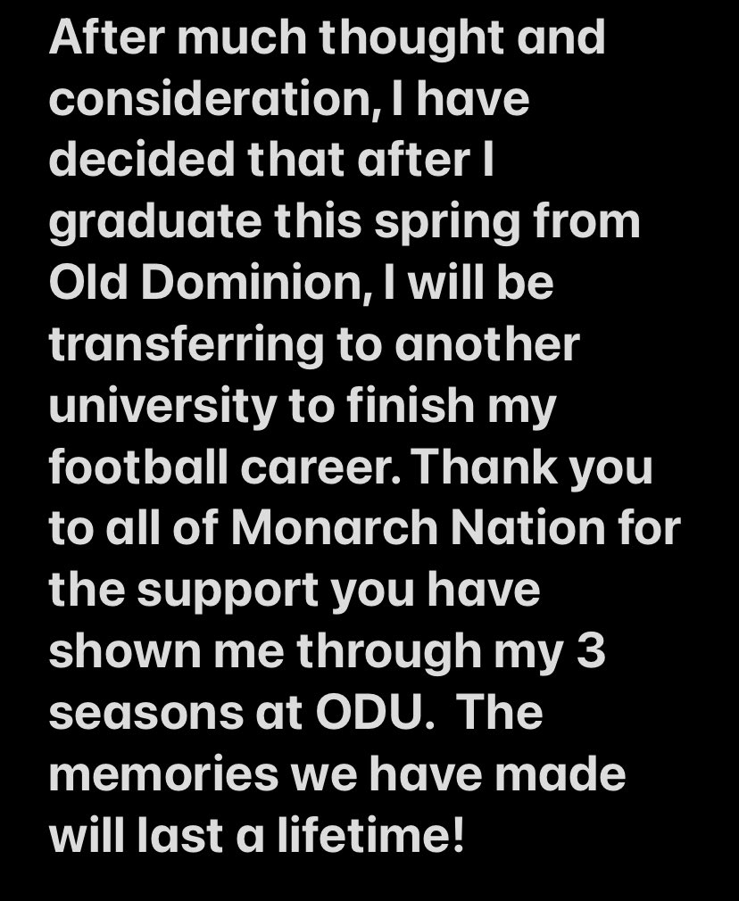 Old Dominion DT Jeremy Meiser has entered the transfer portal : r/CFB