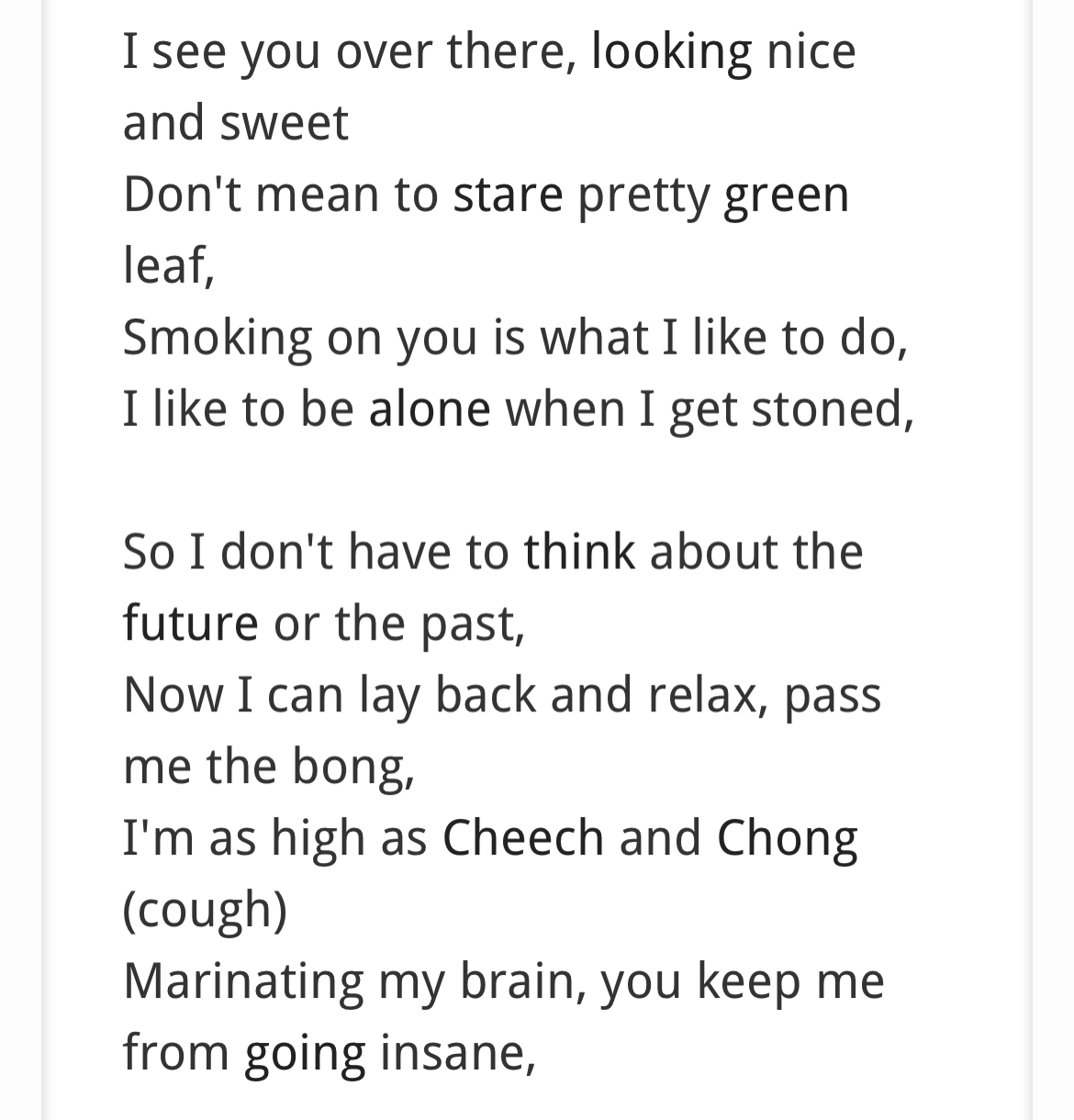 Stoner Love Poems